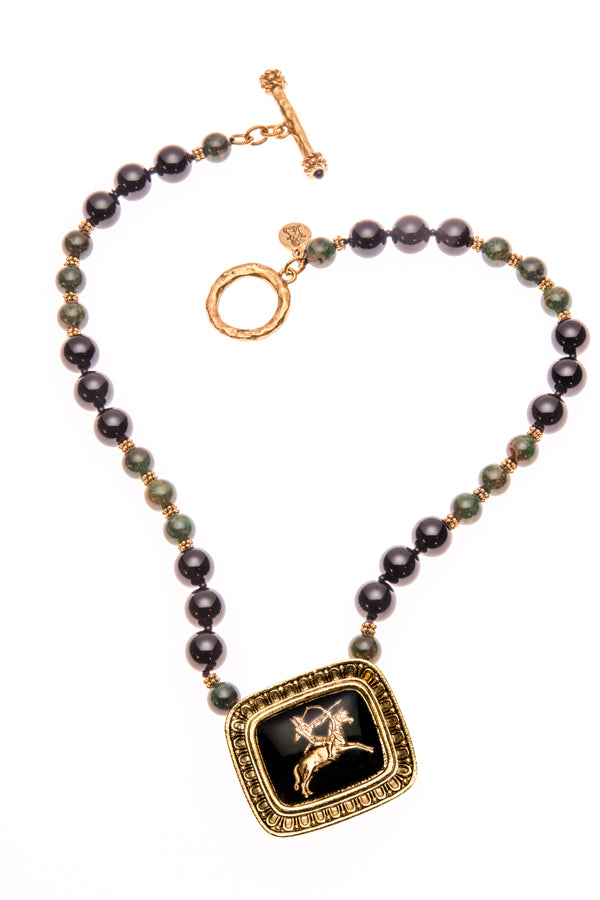 African Jade and Black Agate Intaglio Necklace – Robin Steele, Inc.